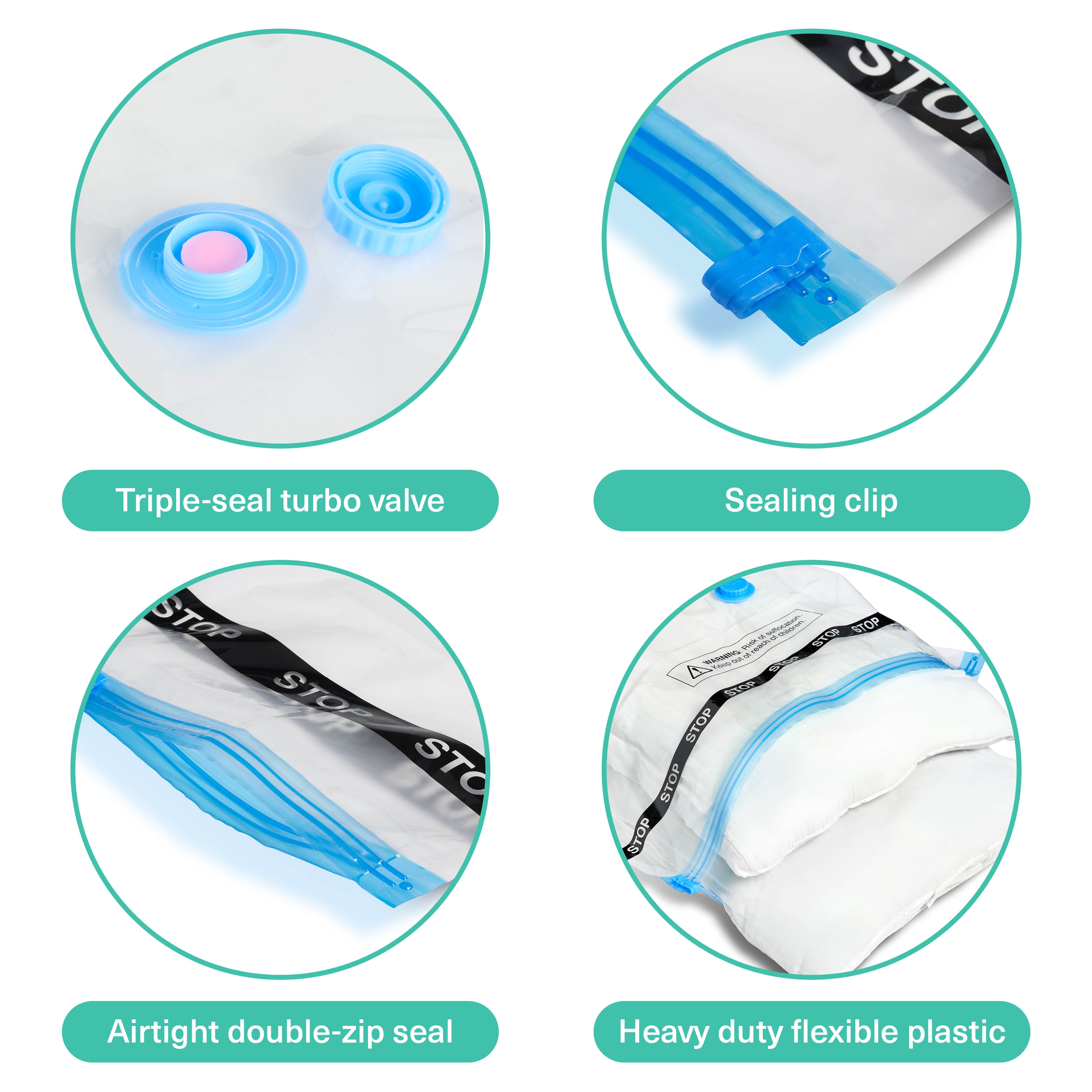 Heavy duty vacuum storage bags store