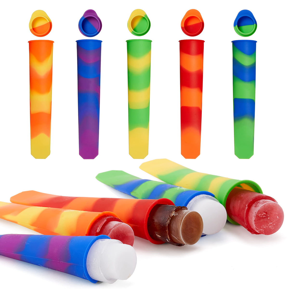10 BPA-Free Silicone Ice Lolly Moulds - Leakproof & Reusable – Bramble