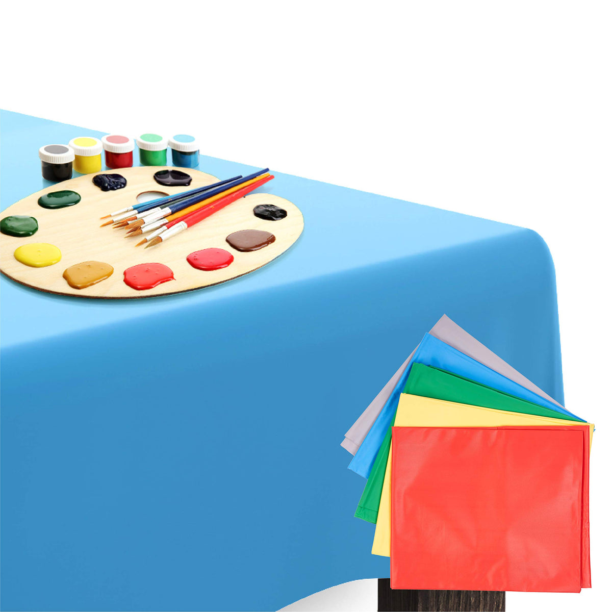 Colourful Plastic Paint Splash Mats for Arts & Crafts - 5 & 15 Pack ...